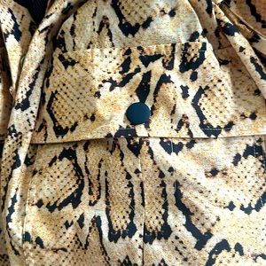 Frame Denim | Jackets & Coats | Frame Python Print Trench Coat Jacket ...